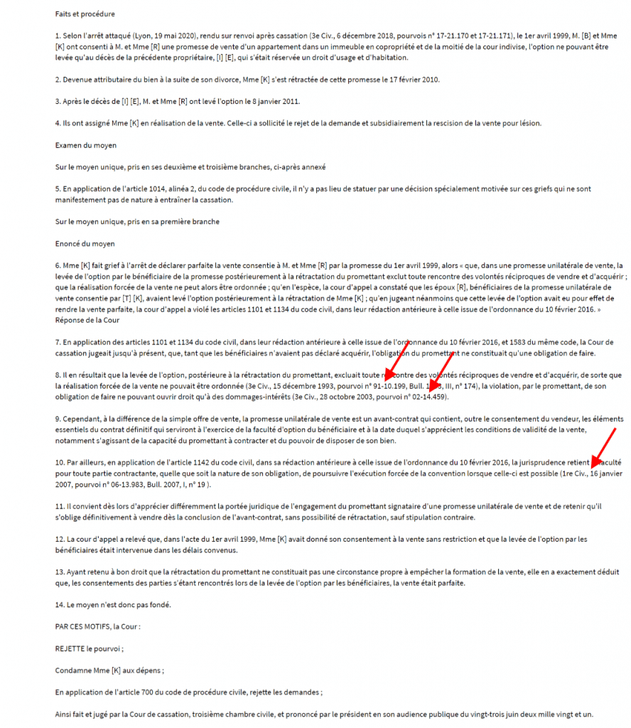 Arrêt de rejet : définition, structure et exemples - Fiches-droit.com