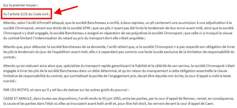 Arrêt de cassation : définition, structure et exemples - Fiches-droit.com