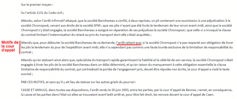 Arrêt de cassation : définition, structure et exemples - Fiches-droit.com